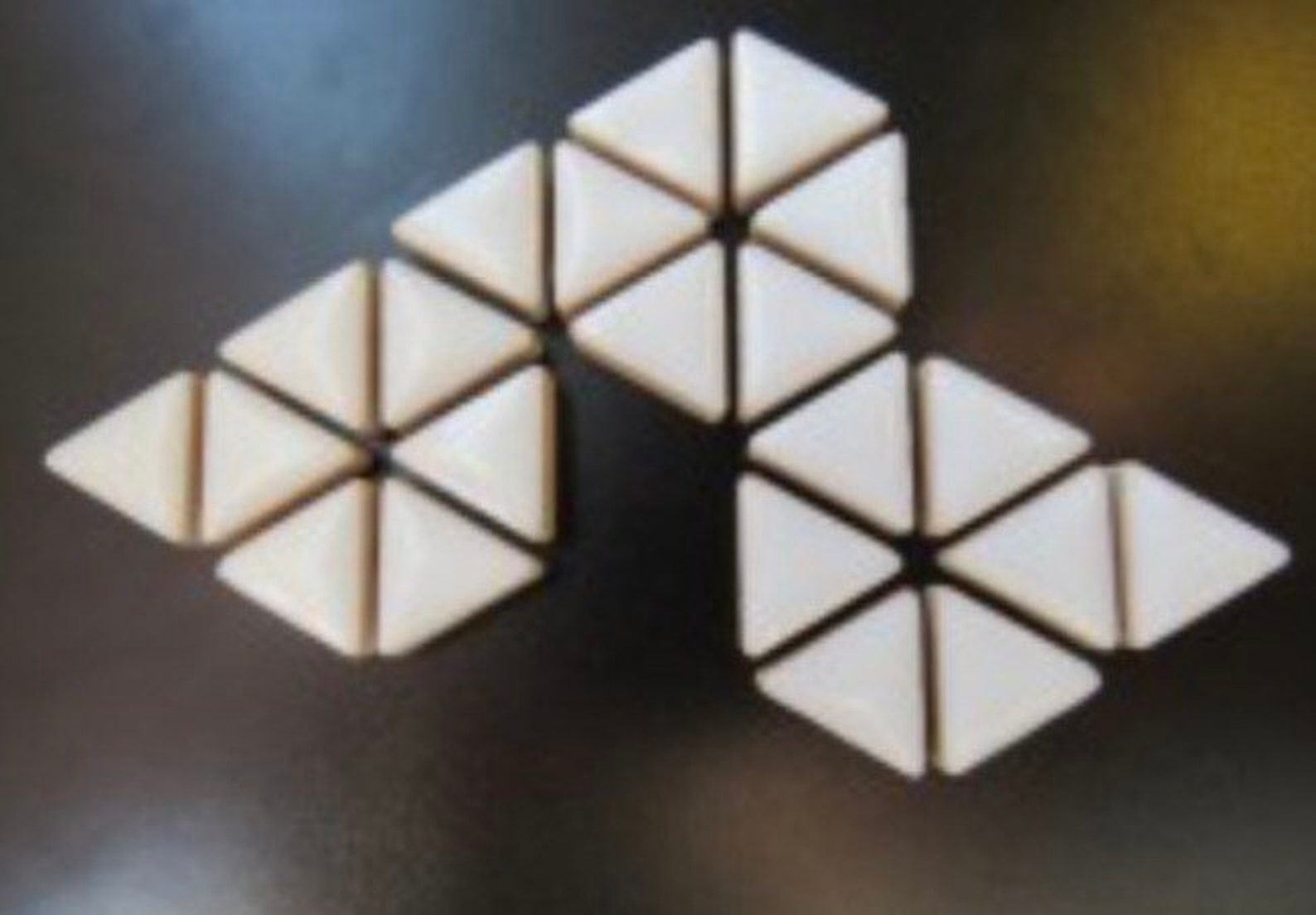 50g White Ceramic Triangles 15mm 45count//ceramic Tiles - Etsy