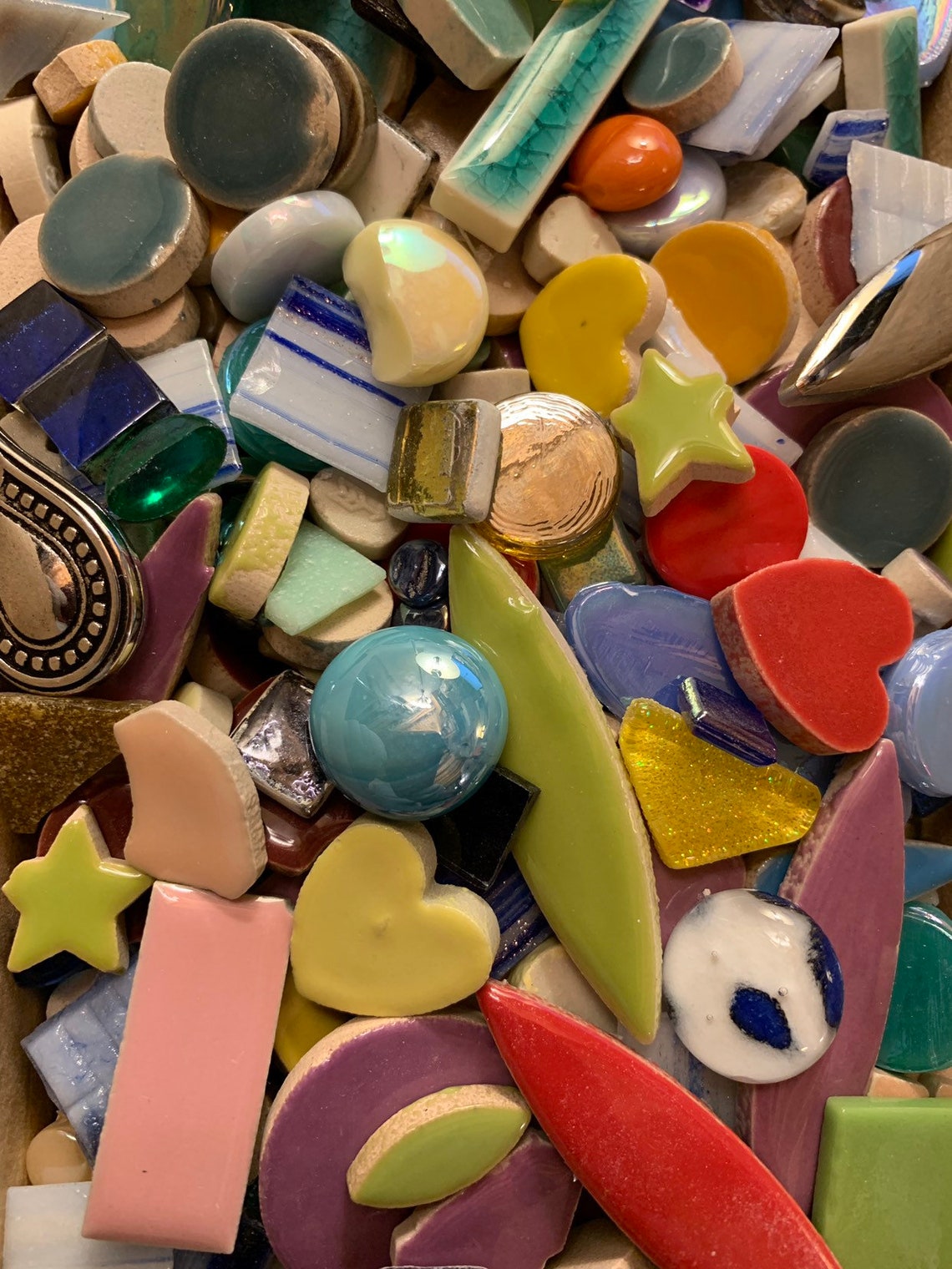 Mosaic Tile Bulk Rejects Lot Glass and Ceramic Mosaic Tiles (2lbs ...