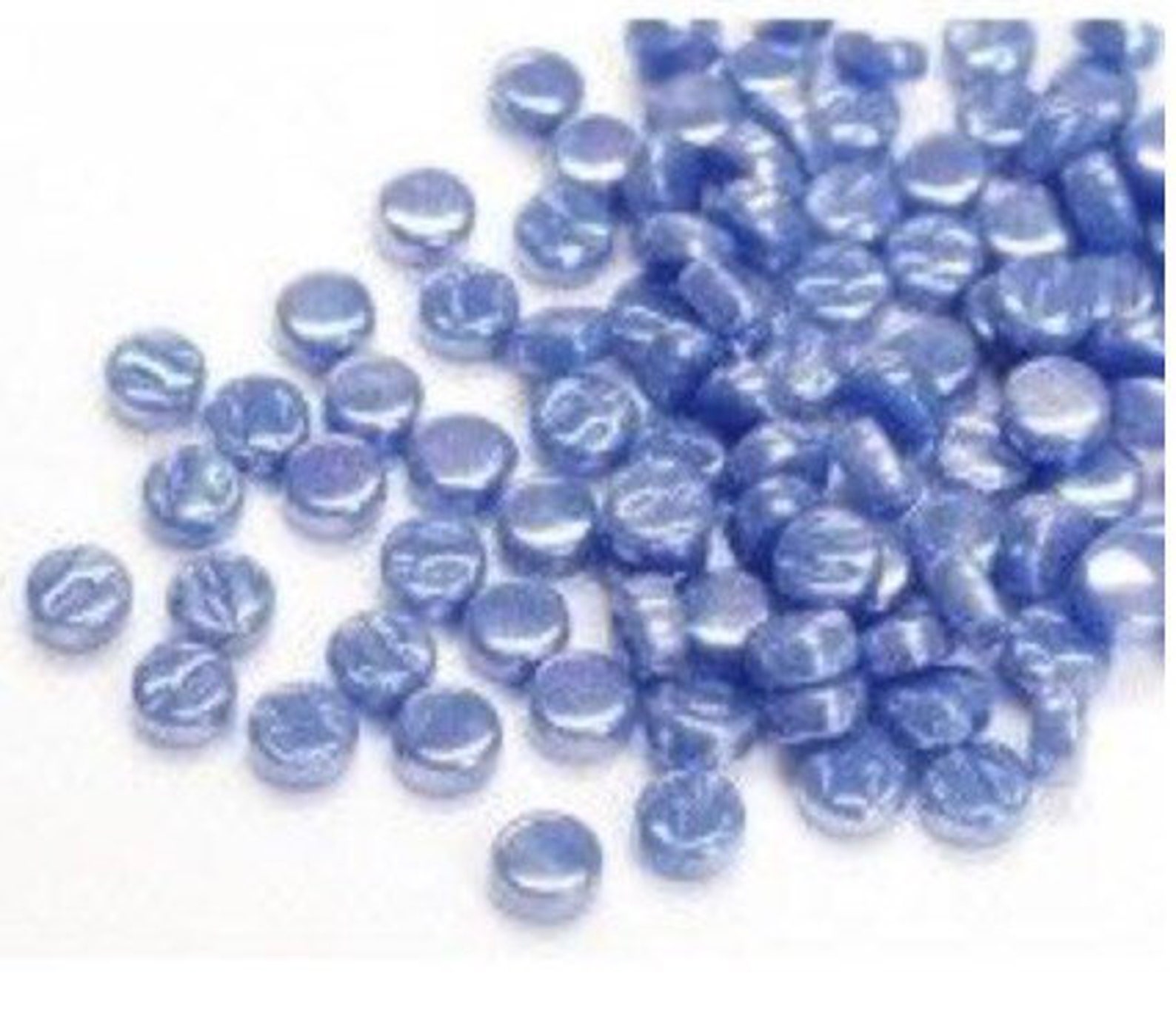 100 MINI 8mm True Blue PEARLESCENT Darling Dotz//mosaic Supplies ...