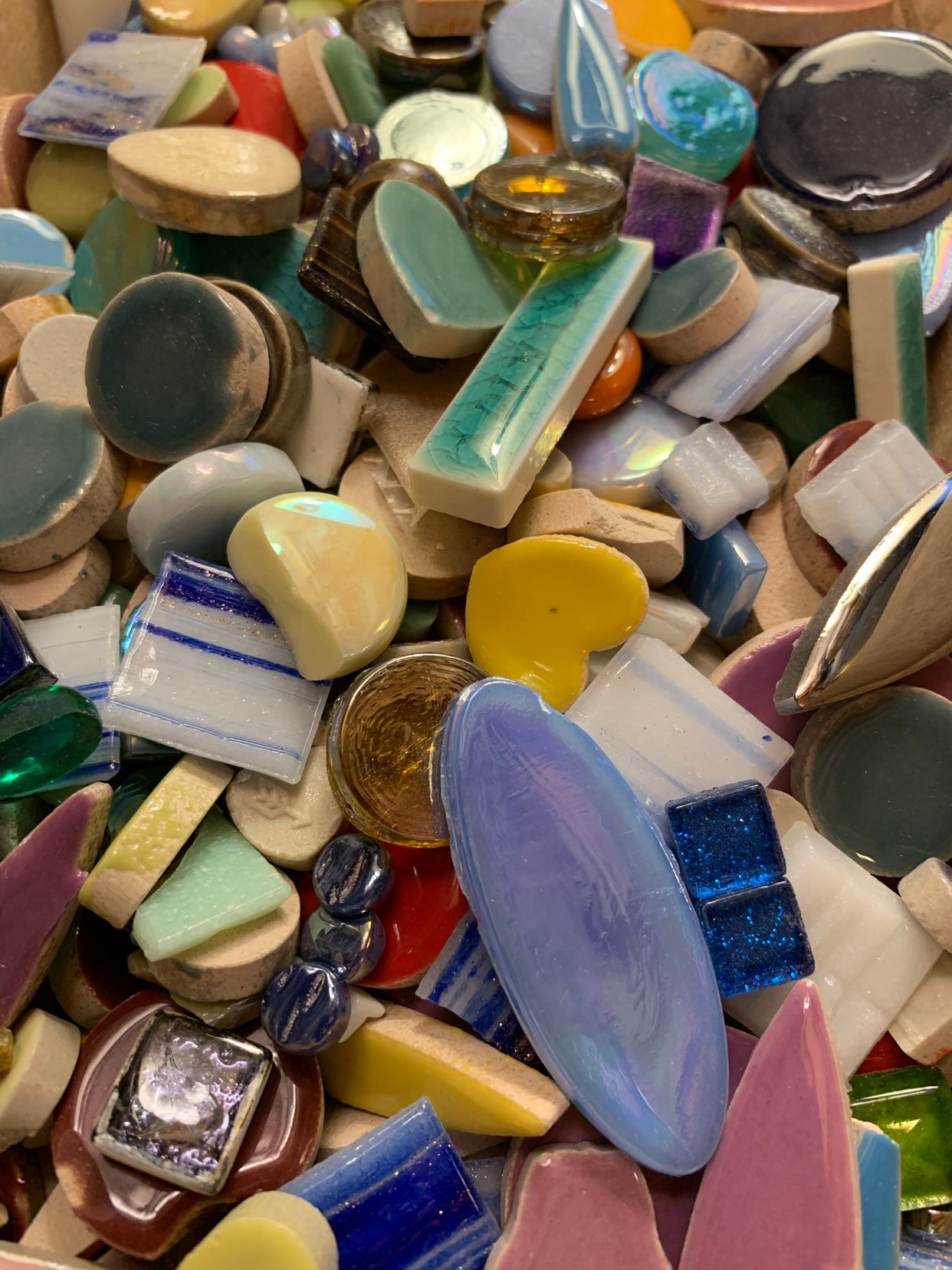 Mosaic Tile Bulk Rejects Lot Glass and Ceramic Mosaic Tiles (2lbs ...