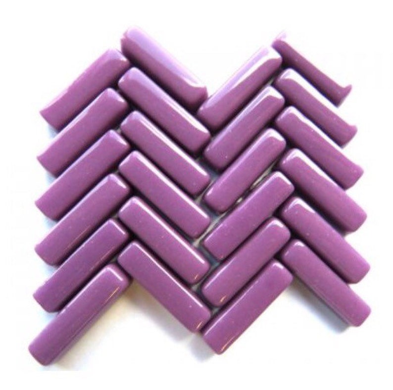 Mosaic Tiles/ 20mm Intense Purple Glass Stix 50g (25pc)//mosaic Tiles ...