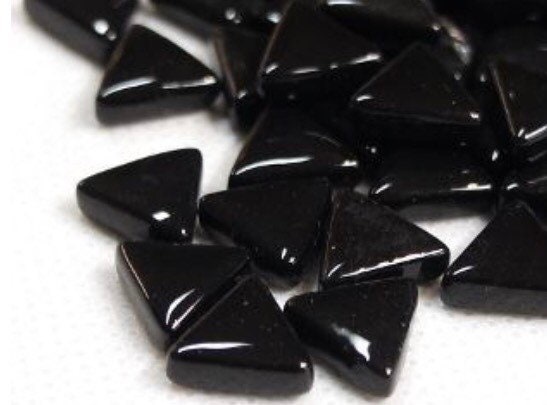 MINI 10mm Opal Black Glass Triangles 50g 85pc//glass - Etsy