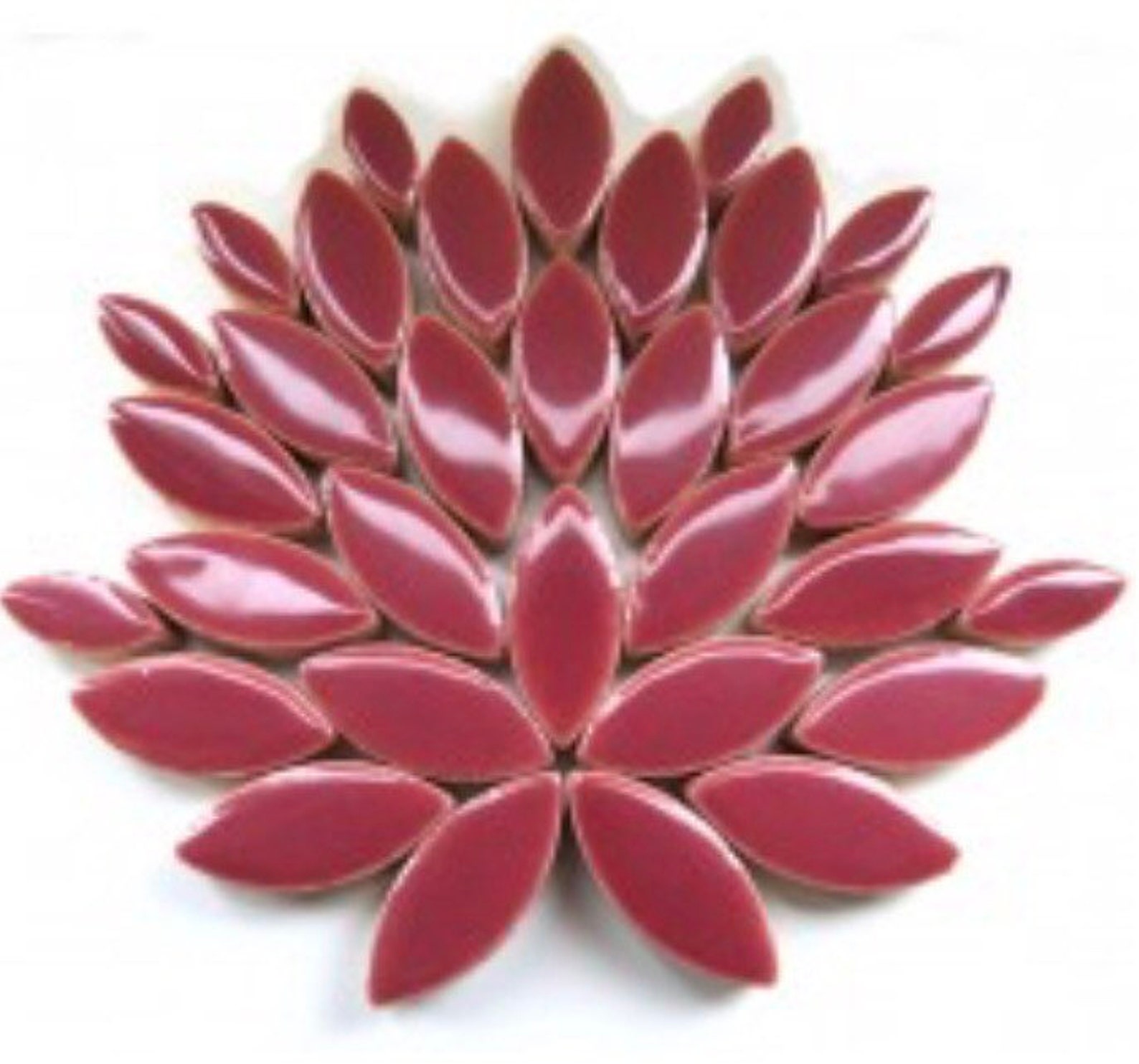 Deep Mauve Ceramic Petal Mix (35-40 Count)//mauve Petals//mosaic Tiles ...