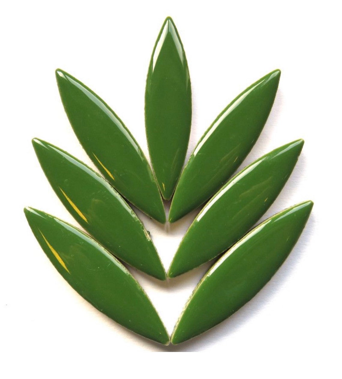 Mosaic Tiles/ LARGE Eucalyptus Green Glazed Ceramic Tiles - Etsy