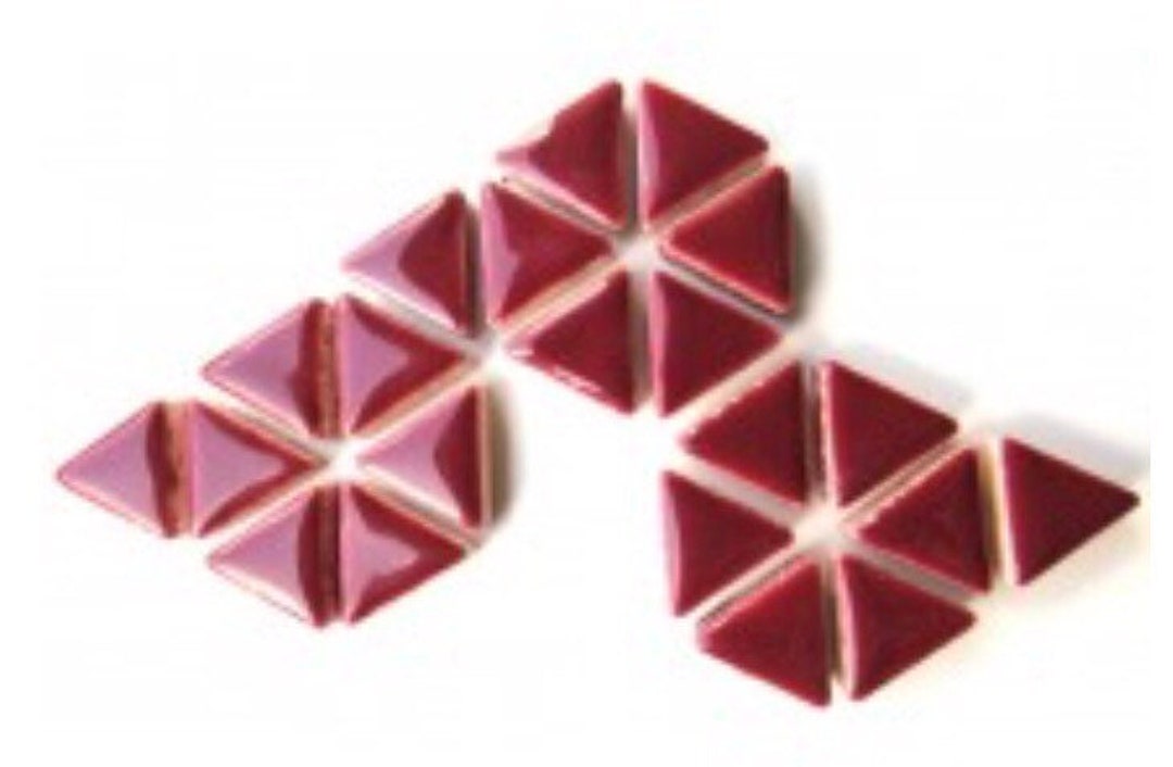 50g Merlot Red Ceramic Triangles (15mm) (+\-45count)//ceramic Tiles ...