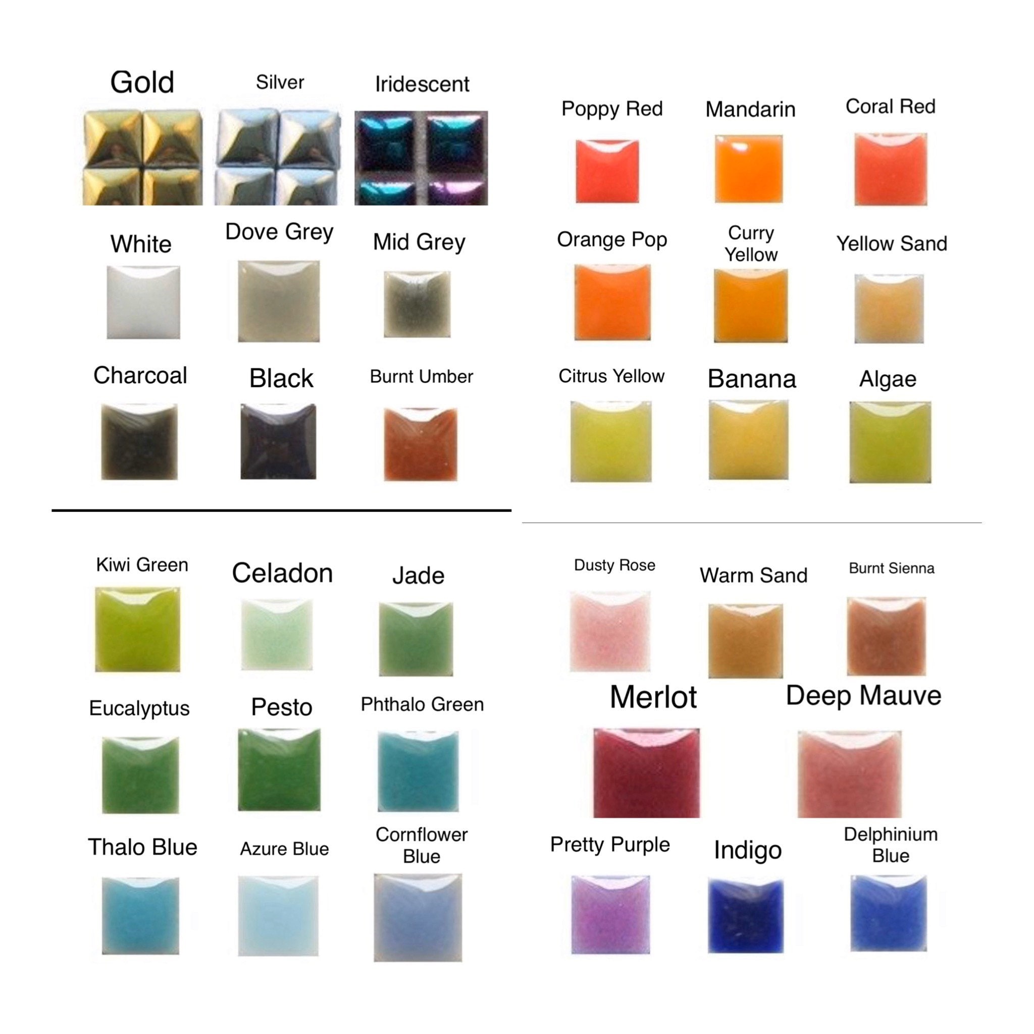 Impressive Glaze Colors 7 Ceramic Tile Color Chart