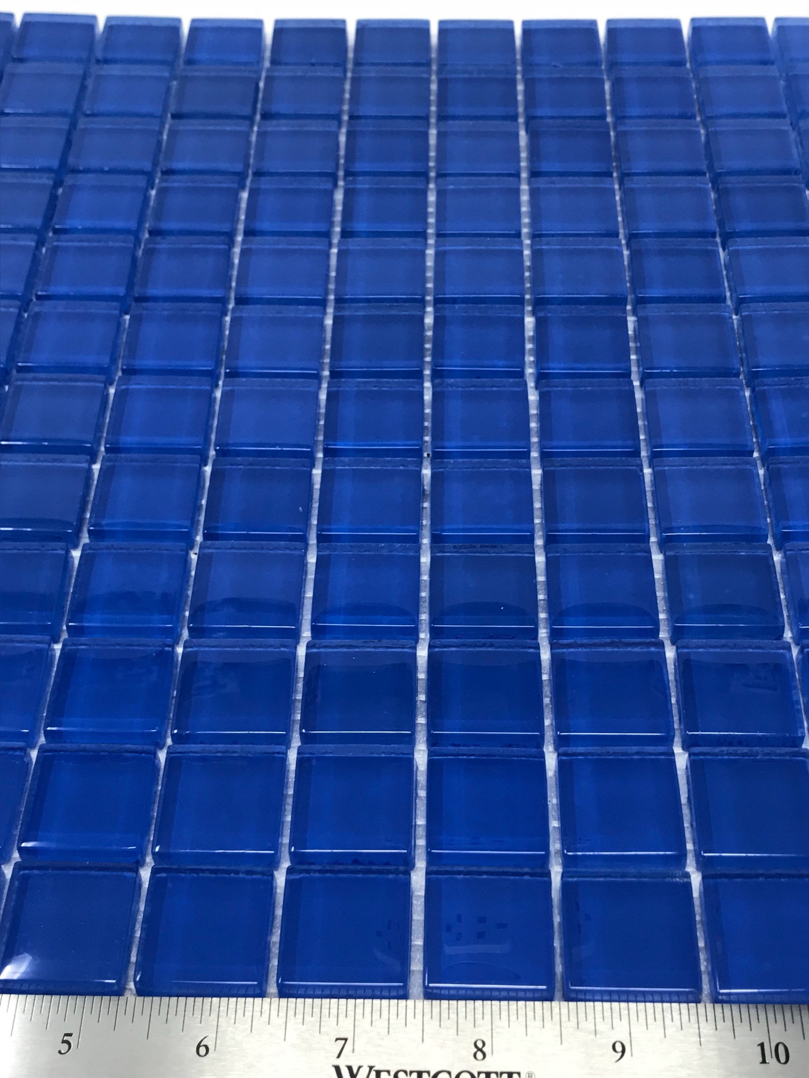 1" Blue Glass Tiles 9pc - Etsy