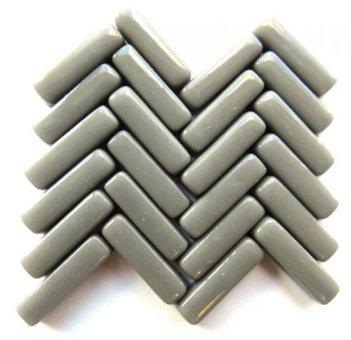 Mosaic Tiles/ 20mm Perfect Grey Glass Stix 50g (25pc)//mosaic Tiles ...