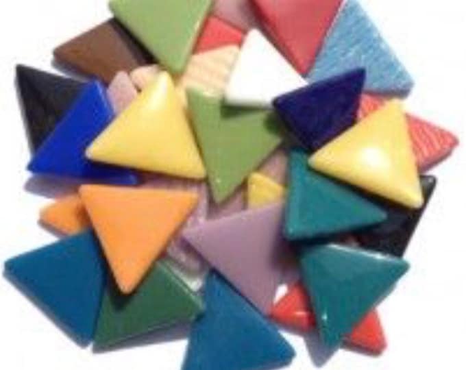 100g Large Carnival Mix Glass Triangles 1.3" //mosaic Tile//mosaic ...