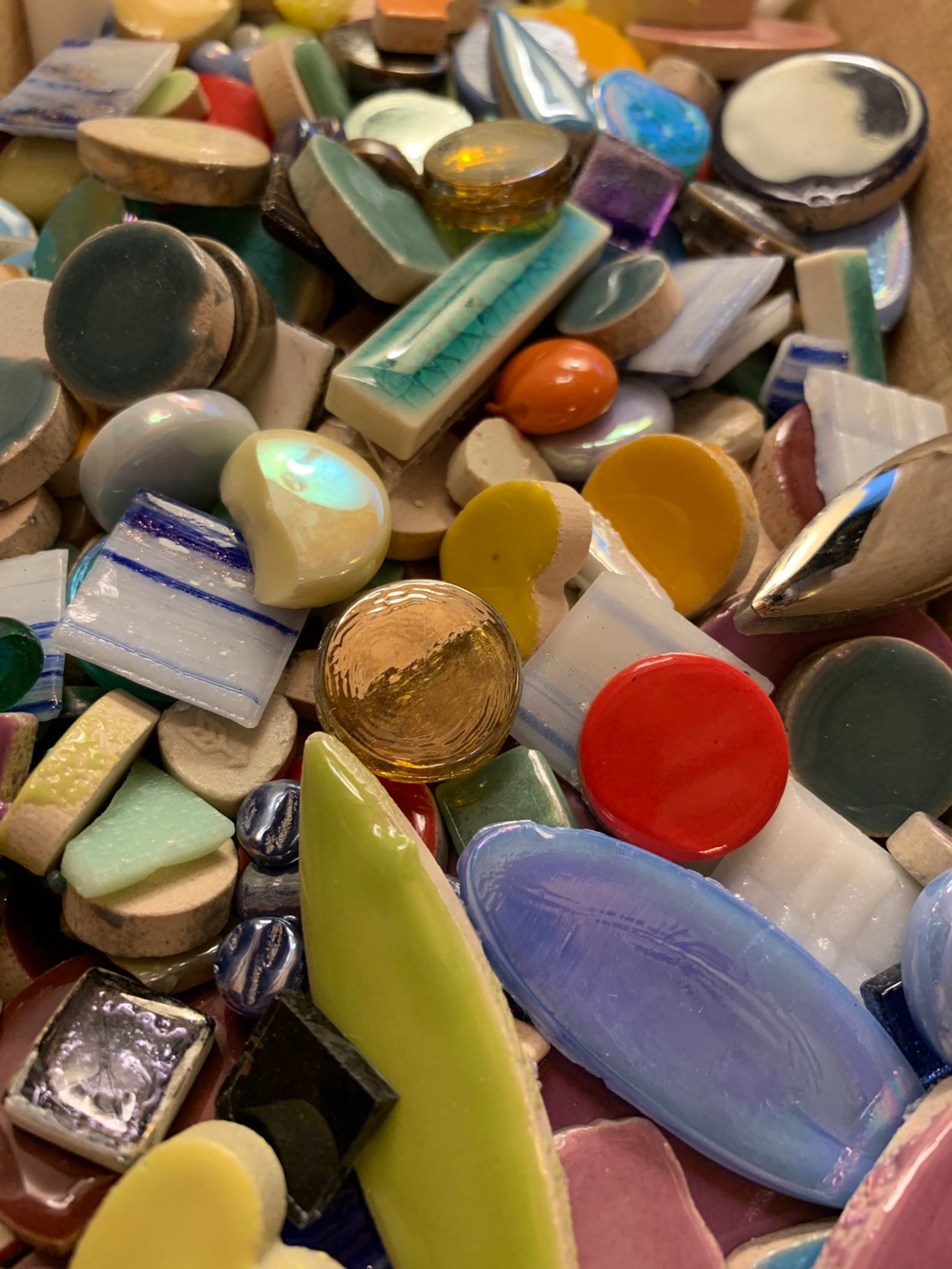 Mosaic Tile Bulk Rejects Lot Glass and Ceramic Mosaic Tiles (2lbs ...