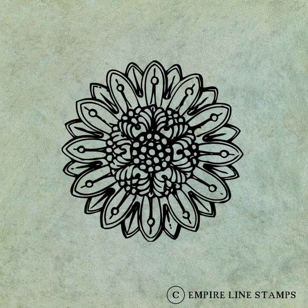 Neoclassical Flower 1 - Antique Style Clear Stamp - Etsy