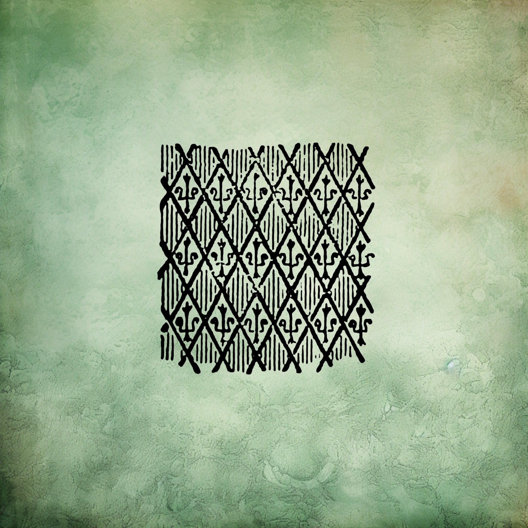 Medieval Illuminated Manuscript Stamp Pattern Background ATC Squares ...