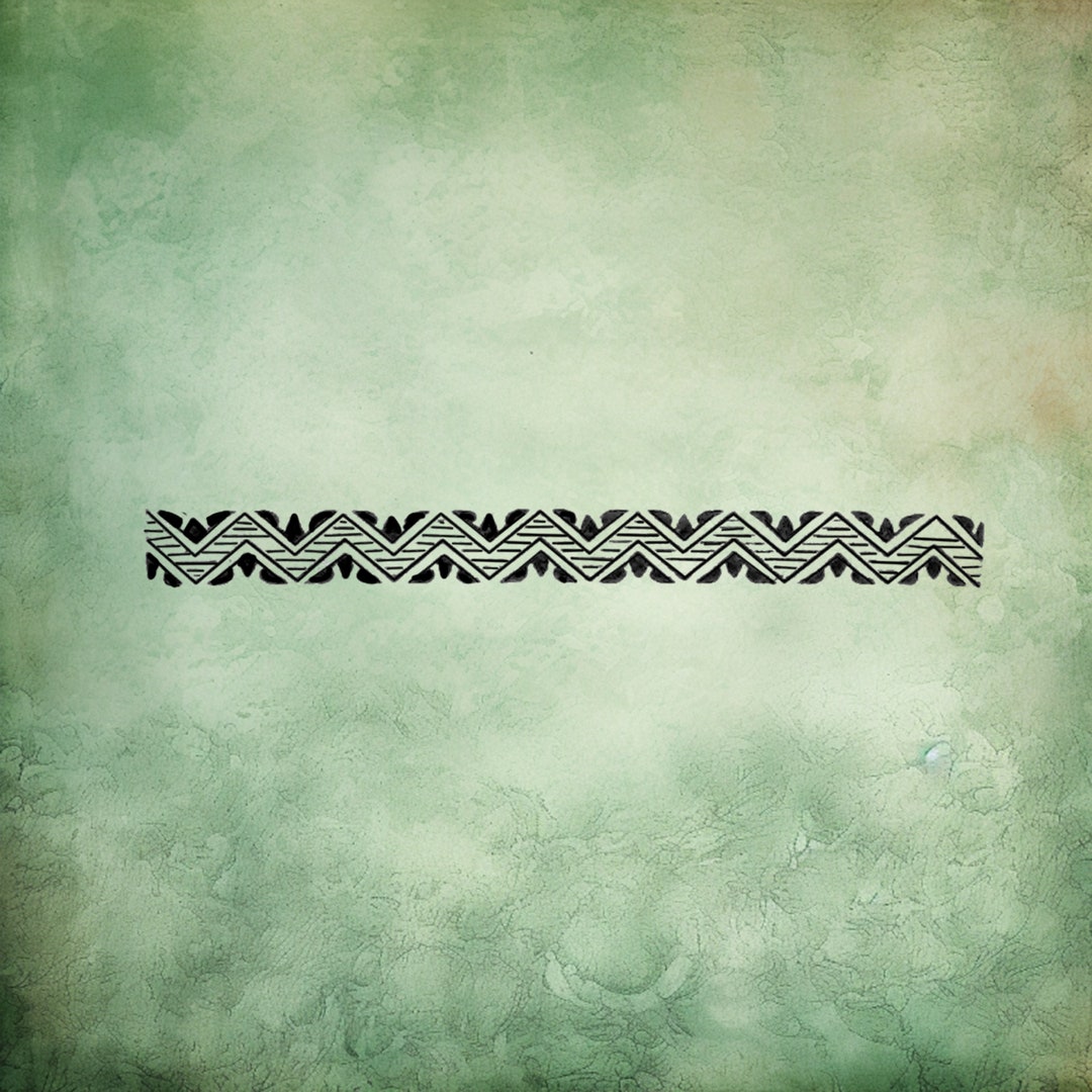 Medieval Illuminated Manuscript Stamp Geometric Band - Antique Style ...
