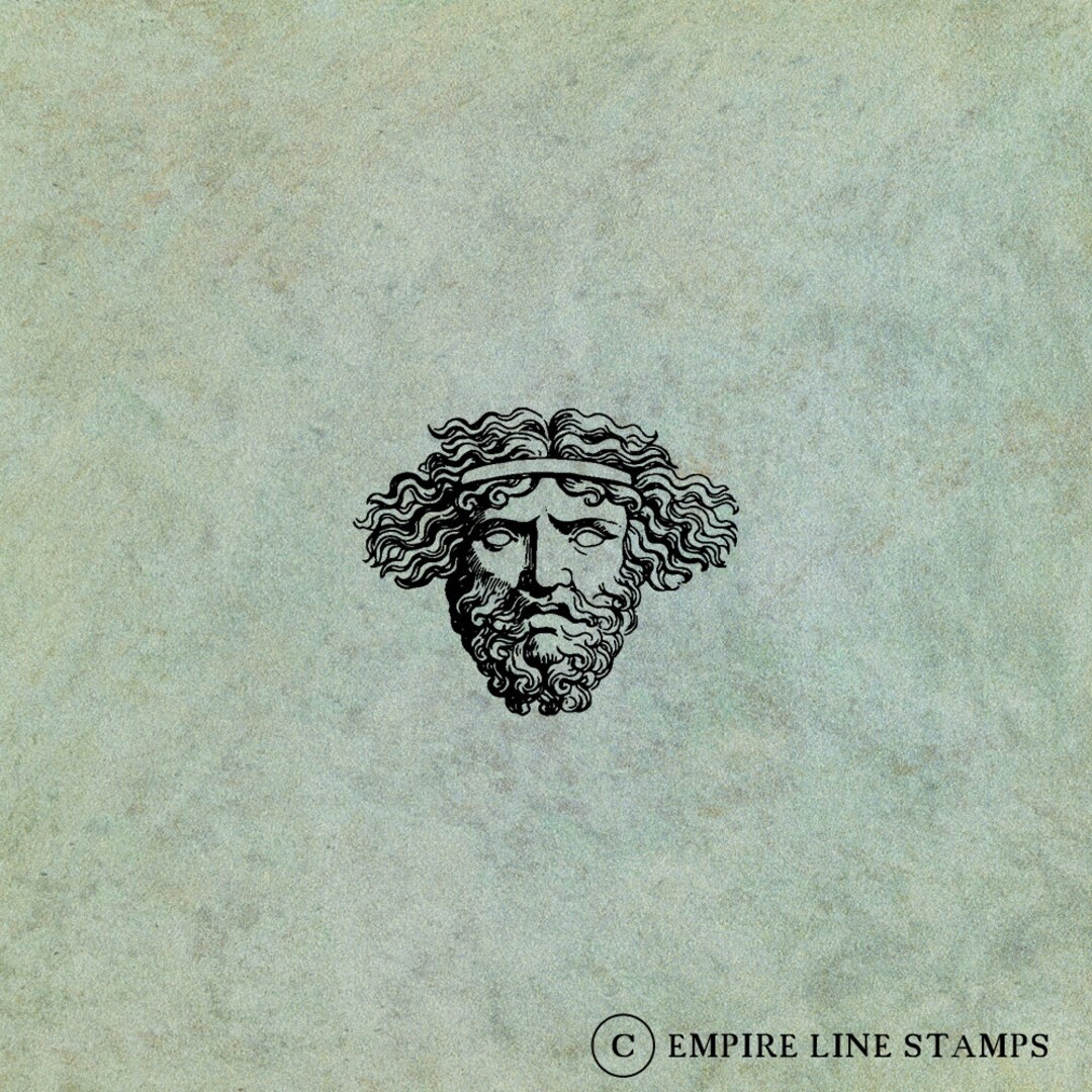 Neoclassical Style Fierce Greek God Head SMALL - Antique Style Clear ...