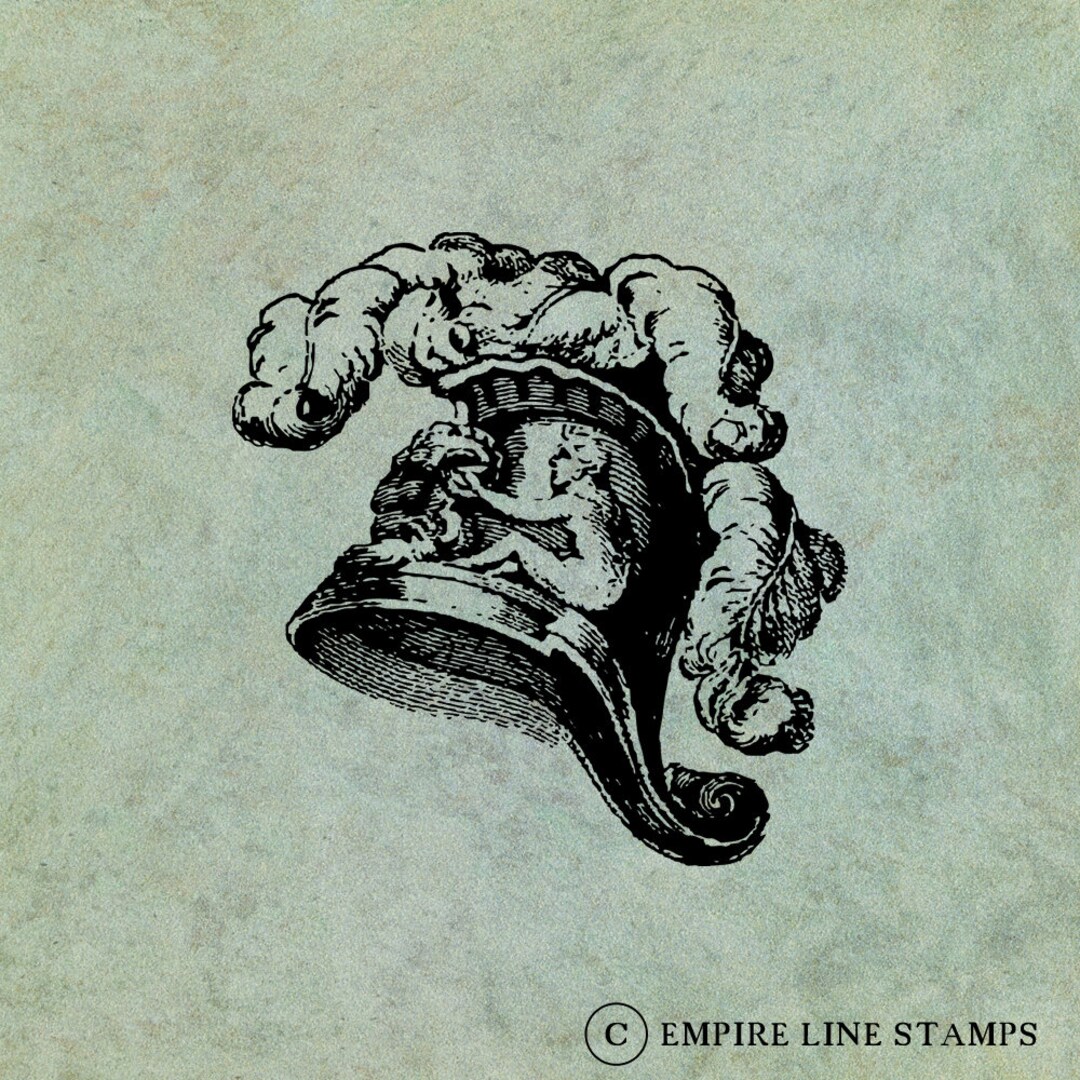 Knights Armour Helmet Plumed Feathers - Antique Style Clear Stamp 15/10 ...