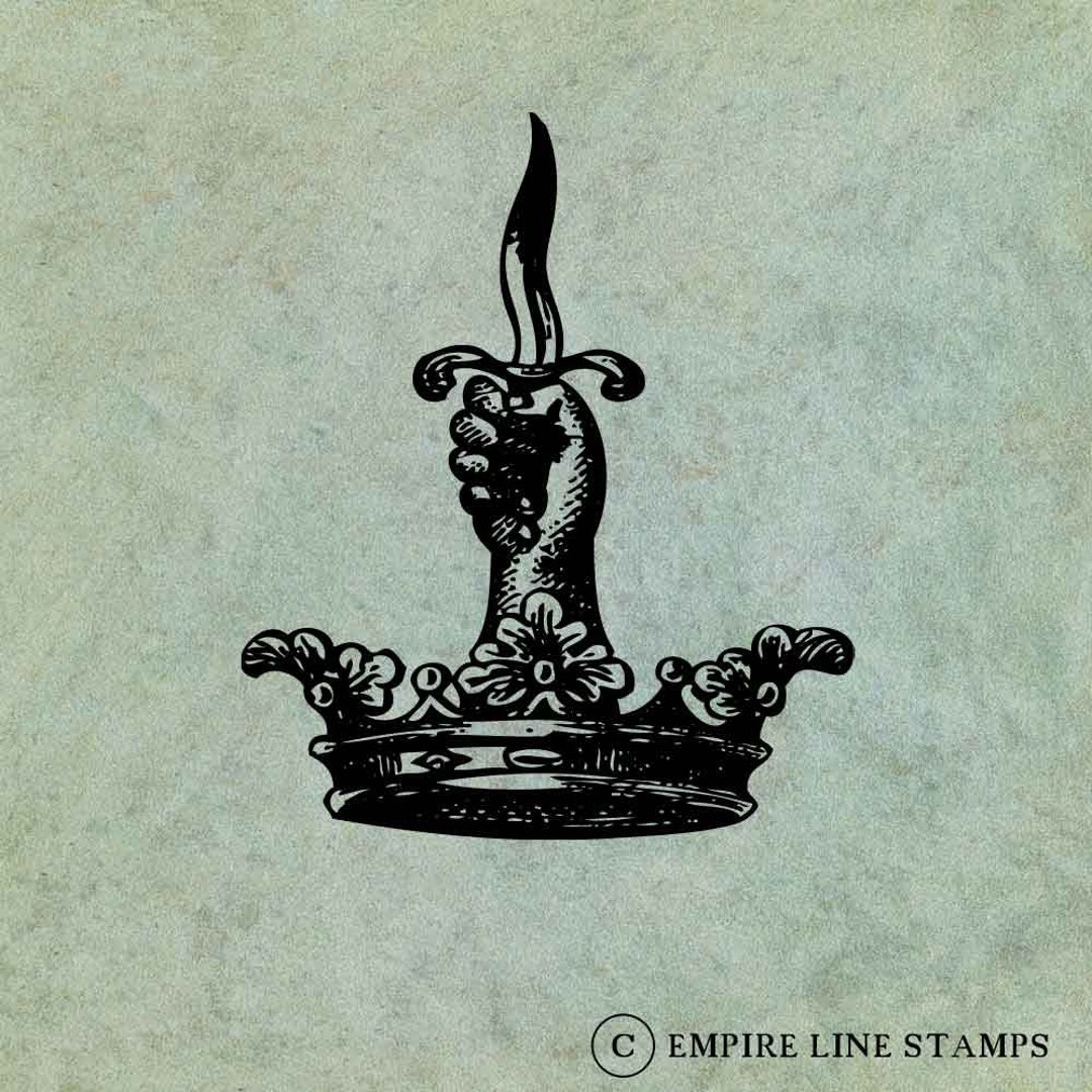 Hand Holding Dagger in Crown Antique Style Clear Stamp - Etsy Australia