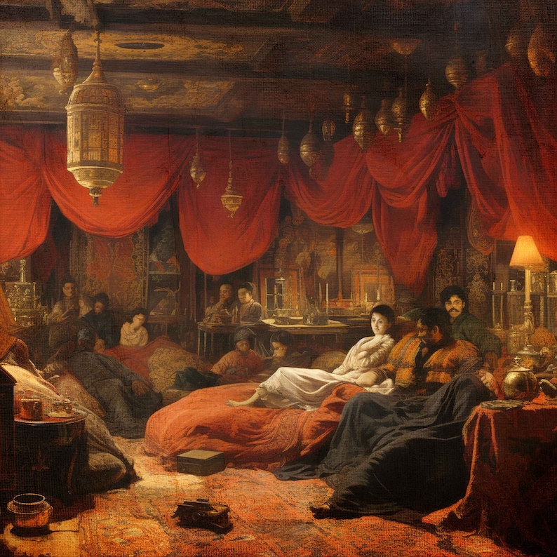 Download Printable Wall Art Unique Art Home Decor - the Opium Den 2 - Etsy