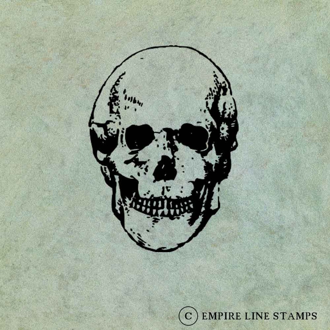 Skull SMALL - Antique Style Clear Stamp 5/14 - Etsy