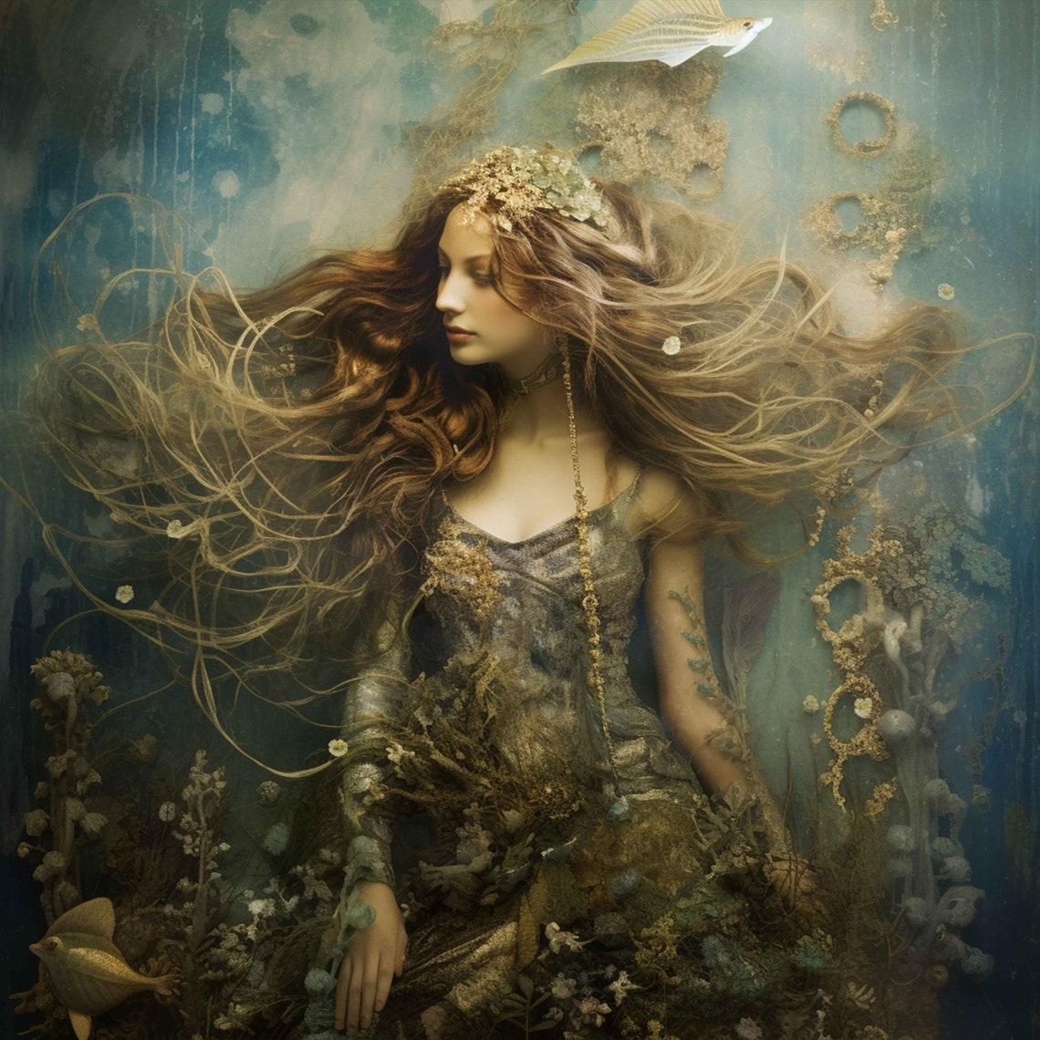 Download Printable Wall Art Unique Art Home Decor Sea Goddess 2 - Etsy