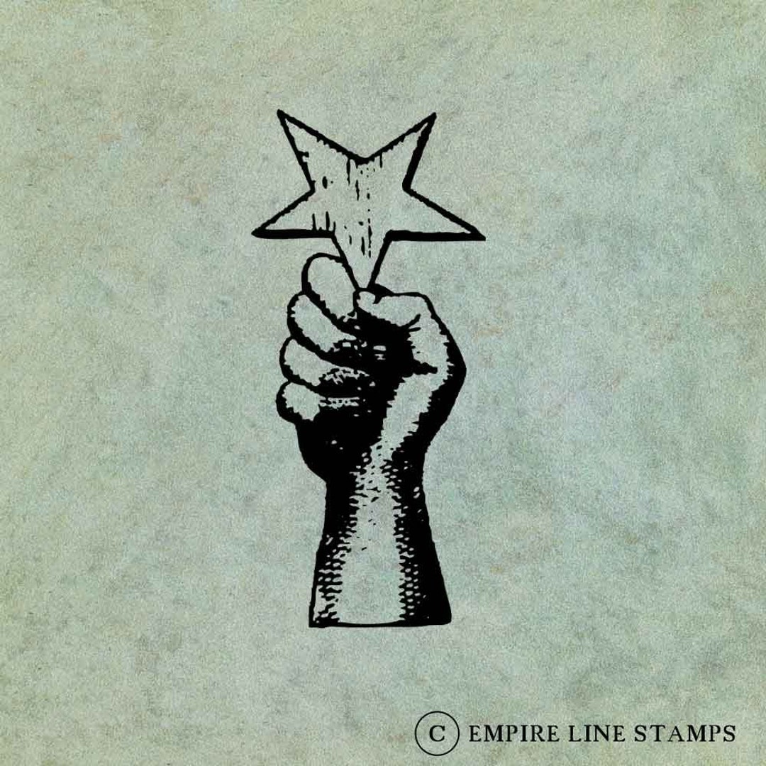 Hand Holding Star - Antique Style Clear Stamp - Etsy