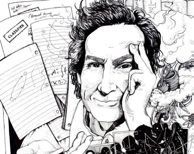 Richard Feynman Art Print - Etsy