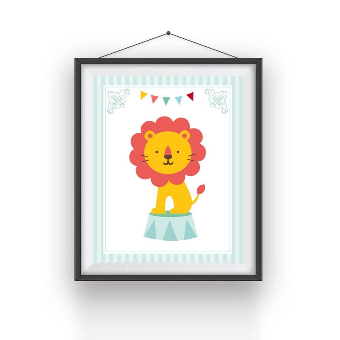 Circus Print Circus Lion Wall Print Carnival Room Art - Etsy
