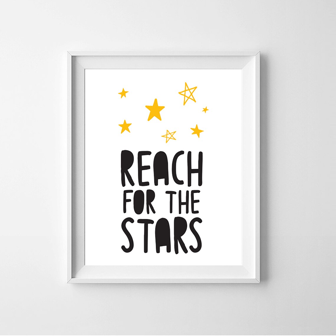 Reach for the Stars Nursery Print Playroom Wall Art Decor - Etsy