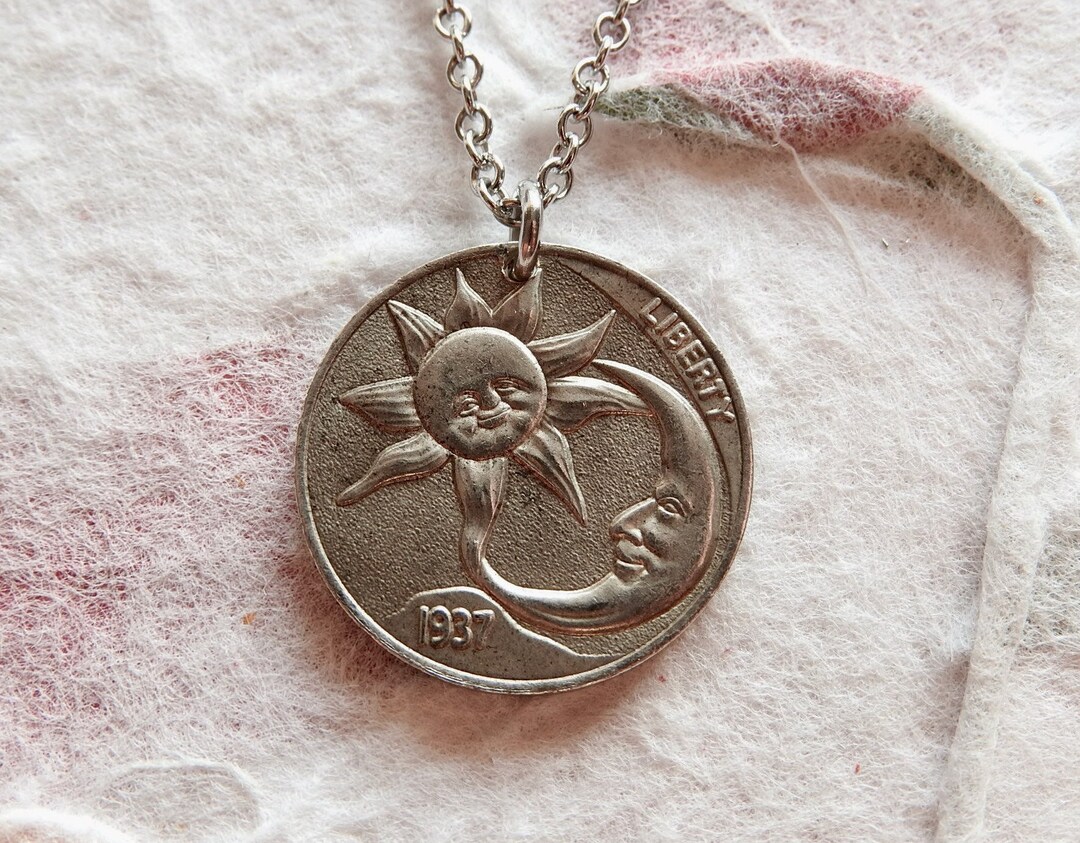 Sun and Moon Coin Token Necklace/keychain - Limited Edition - Sun ...