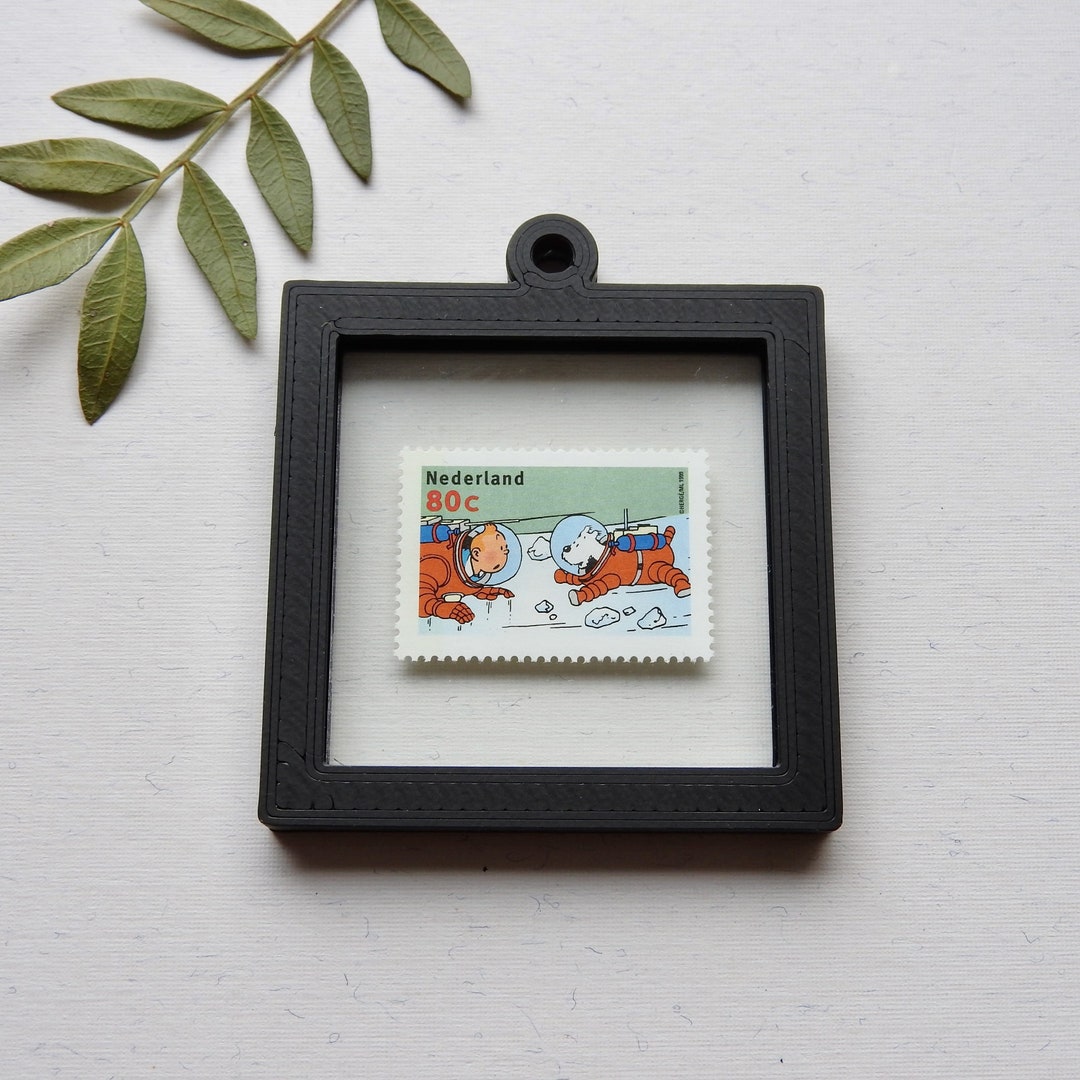 Tintin Tintin Framed Stamp in 3D Printed Mini Frame Netherlands Postage ...