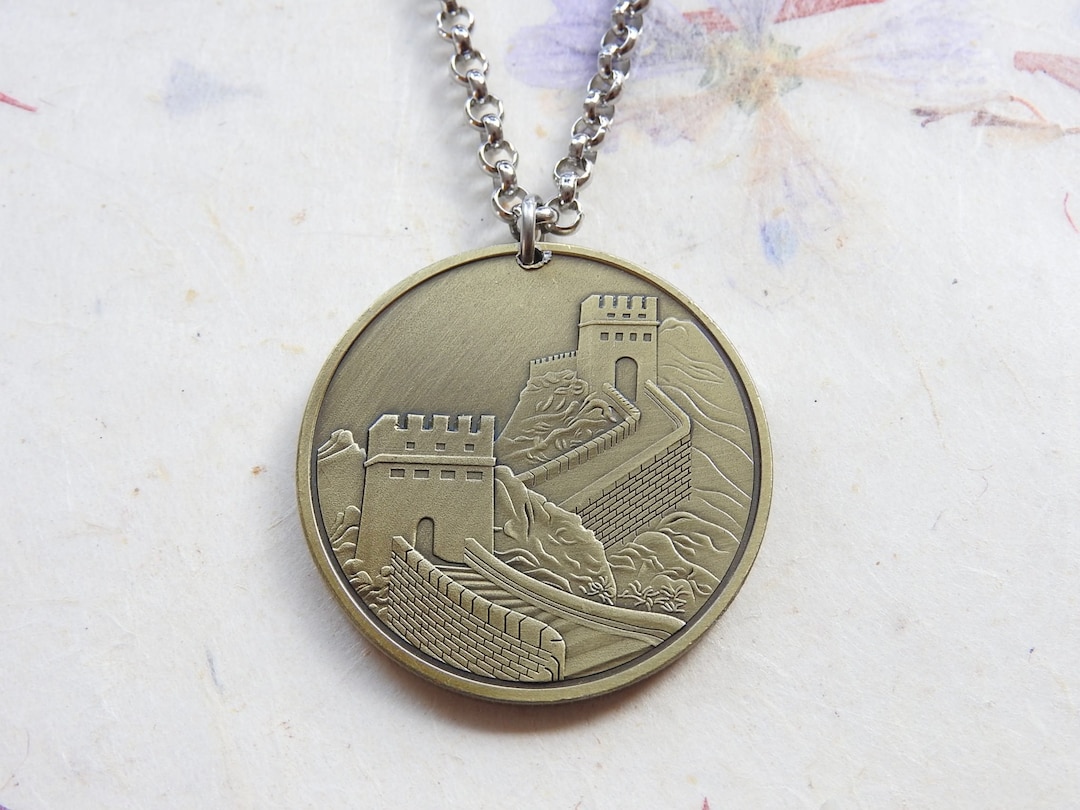 Vintage Great Wall and Temple of Heaven Coin Token Necklace | World ...