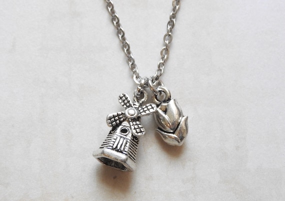 Typical Dutch Necklace With 2 Charms Holland Collection - Etsy