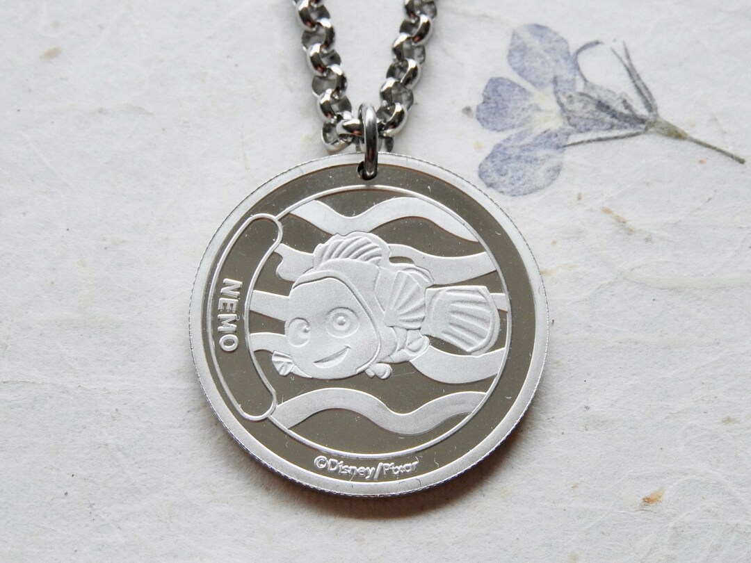 Nemo Finding Nemo Disney Silver Coin Necklace/keychain - Etsy