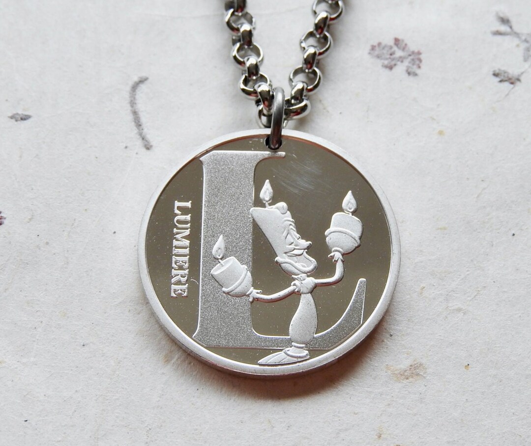 L is for Lumiere | Beauty and the Beast Disney Silver Alphabet Coin ...