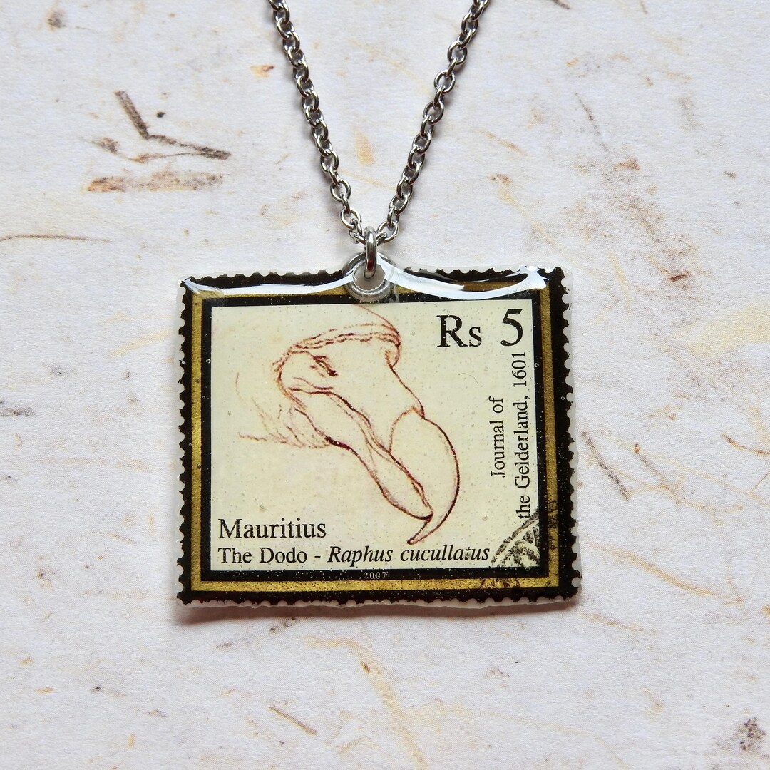 Dodo | Mauritius Rare Postal Stamp Necklace |stamp Jewelry| Post Stamp ...