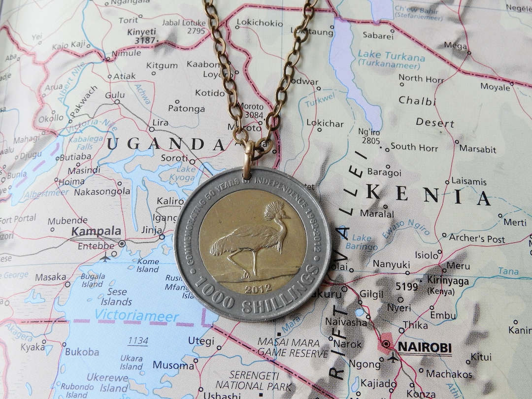 Uganda Coin Necklace/keychain - 6 Different Designs - Made of Genuine ...