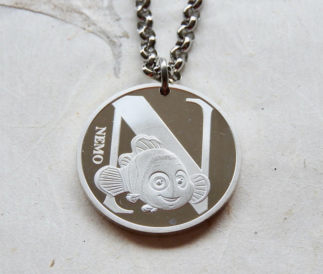 N is for Nemo Finding Nemo Disney Silver Alphabet Coin Necklace ...