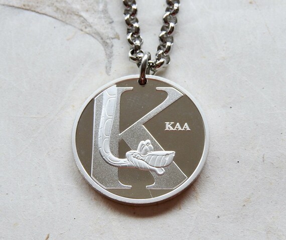 K is for Kaa Jungle Book Disney Silver Alphabet Coin - Etsy