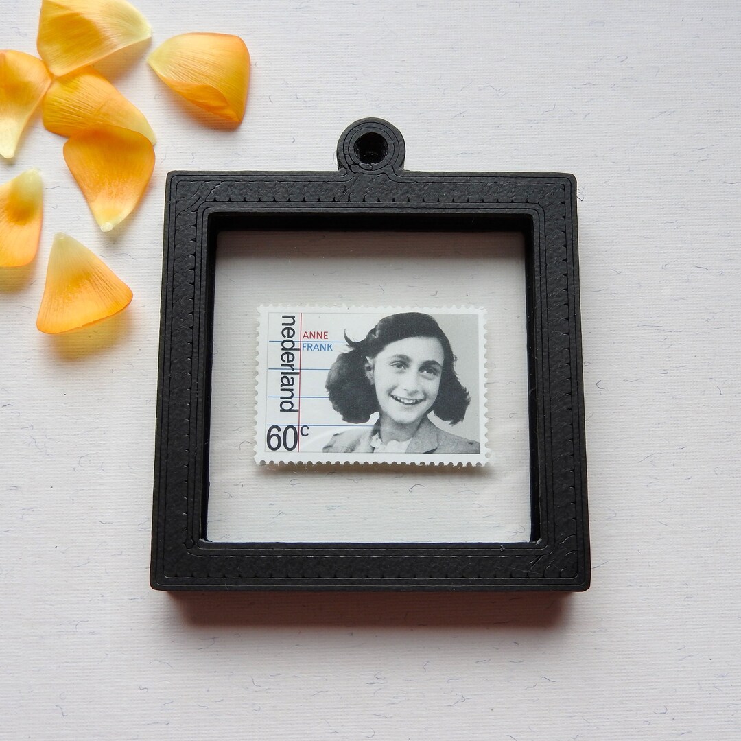 Anne Frank Framed Stamp in 3D Printed Mini Frame Amsterdam Postage ...
