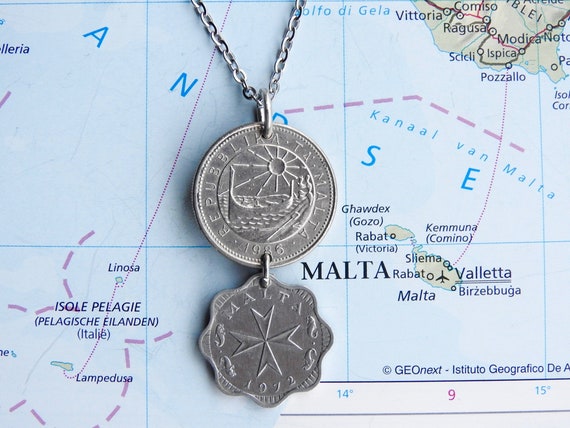 Malta Coin Necklace/keychain 5 Different Designs Made of | Etsy