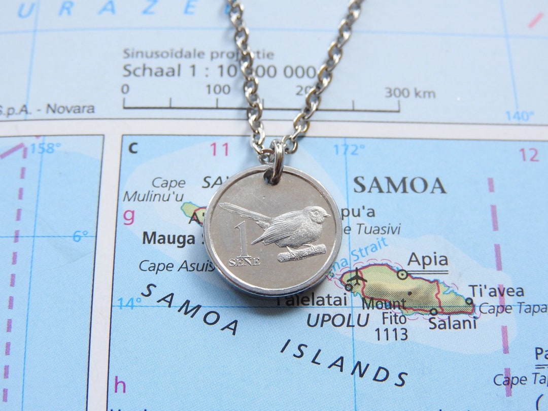 Samoan Fantail Samoa Coin Necklace/keychain | Bird Necklace | Bird ...