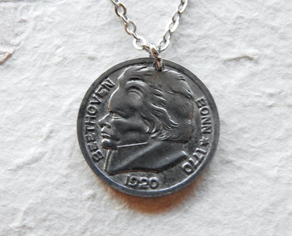 Ludwig Van Beethoven 1920 Coin Necklace/keychain Limited - Etsy Australia