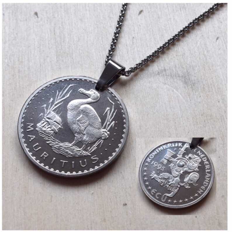 Mauritius Dodo Coin Token Necklace Limited Edition Maurice | Etsy