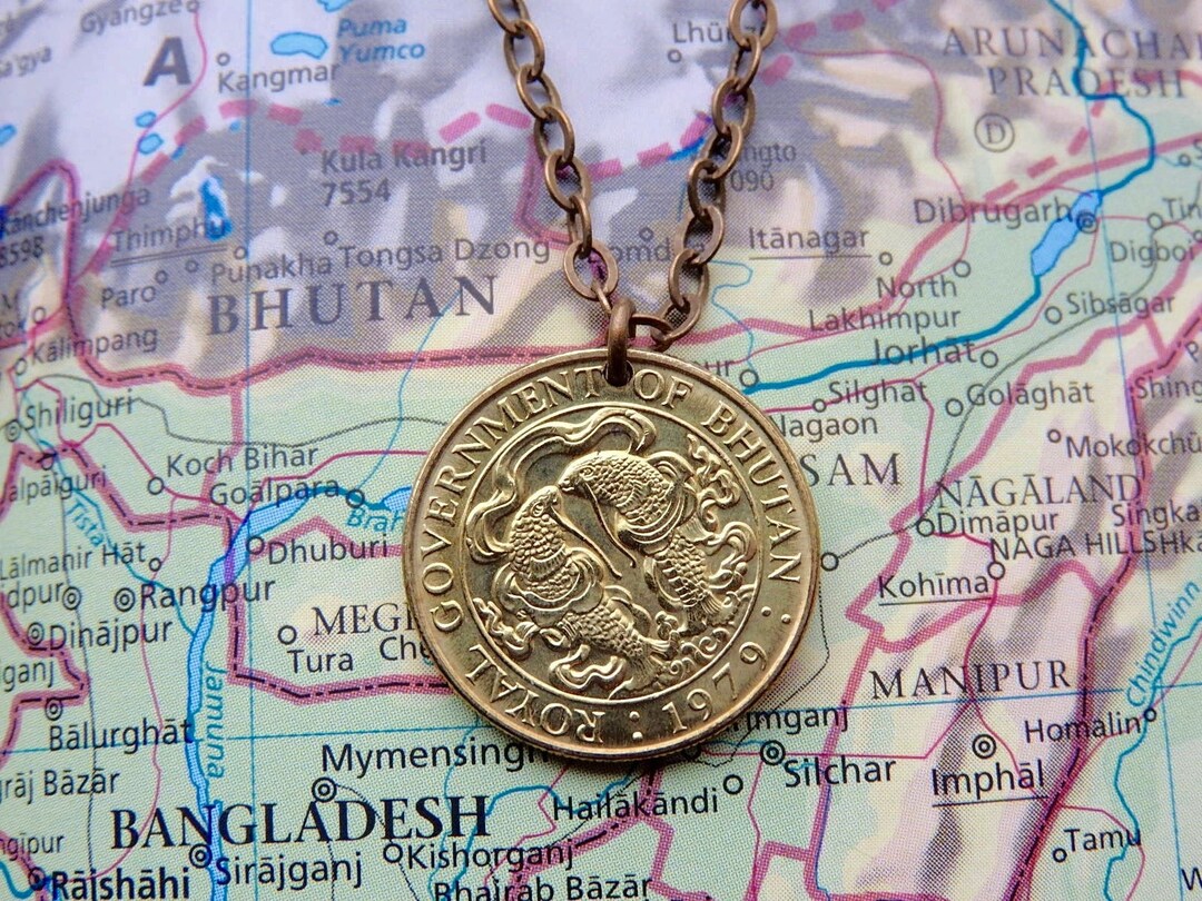 Bhutan Coin Necklace/keychain 3 Different Designs Made of - Etsy UK