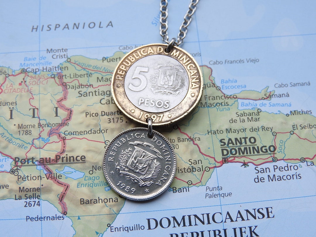 Dominican Republic Coin Necklace/keychain - 3 Different Designs - Made ...