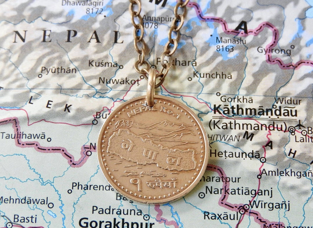 Nepal Coin Necklace/keychain - 7 Different Designs - Made of Original ...