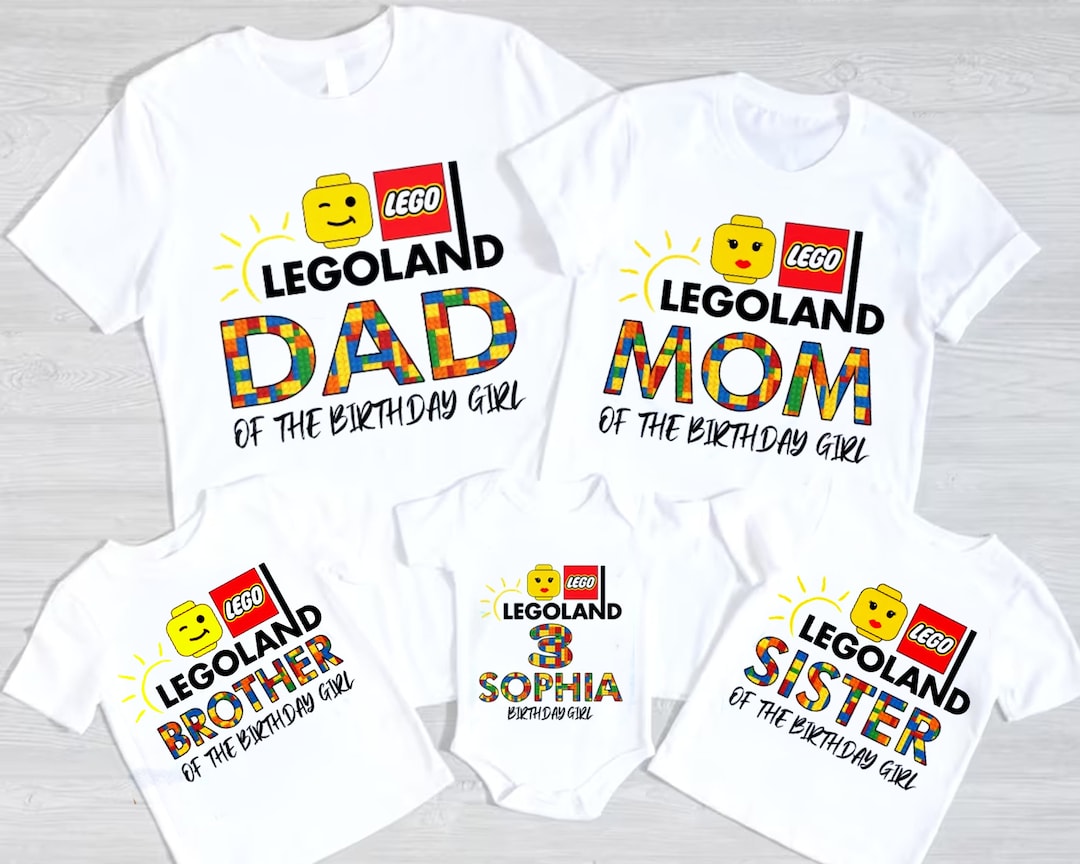 Legoland Birthday Shirts Custom Legoland Shirt Legoland - Etsy