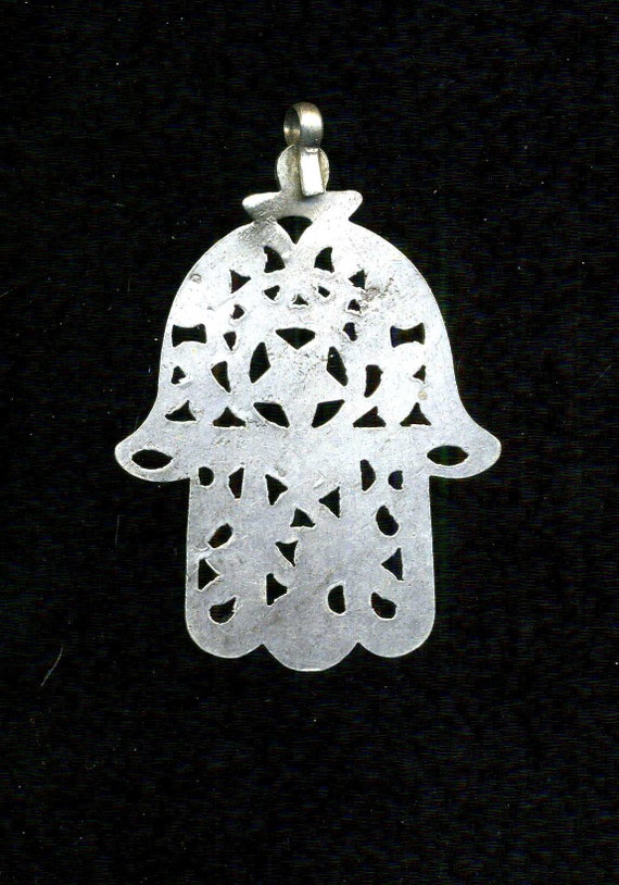 Tunisian Jewish Hand of Fatima in Openwork Silver khamsa | Etsy