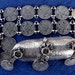 Morocco - Great MDEMA Silver Belt 2 Rows Totaling 34 Pieces of 1 Rial ...