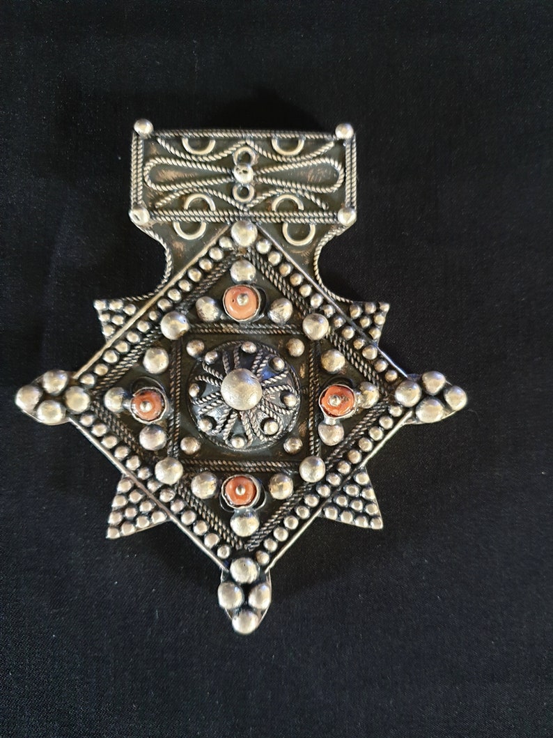 Morocco - Mauritania - Rare Large Granulated Cross "boghdad" in Silver ...