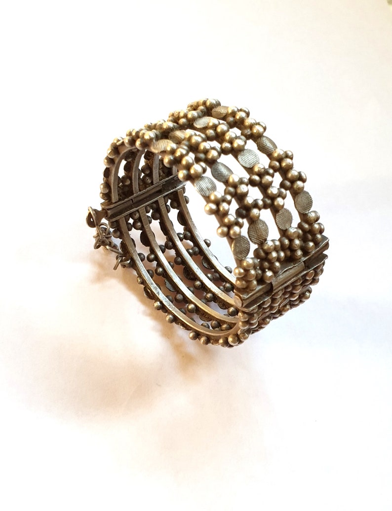 Old Moorish Bracelet Articulated 3 Rows in Silver From Southern Morocco ...